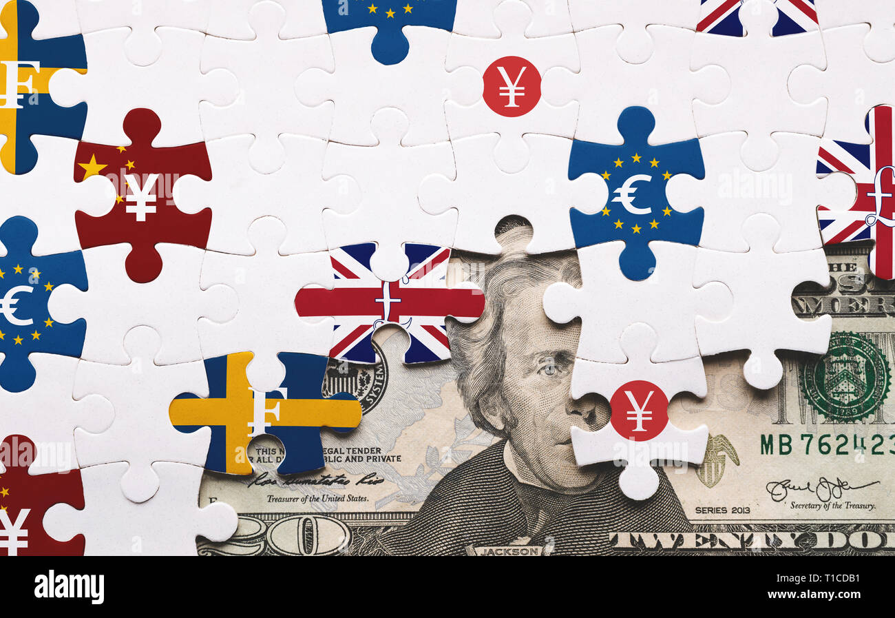 World currencies concept Stock Photo - Alamy