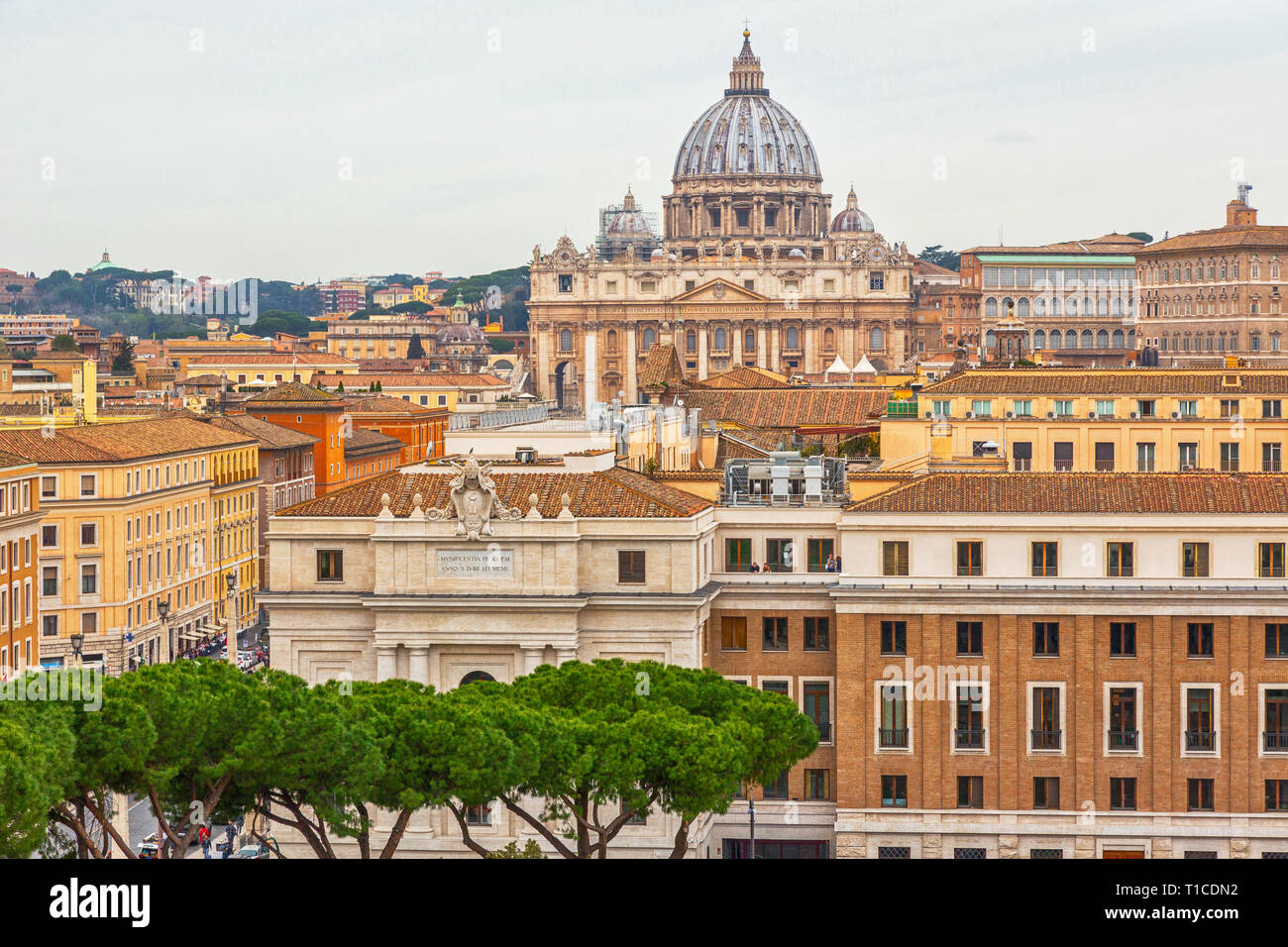 Rome city Vatican skyline view Stock Photo - Alamy
