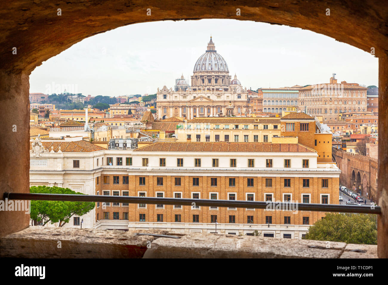 Rome city Vatican skyline view Stock Photo - Alamy