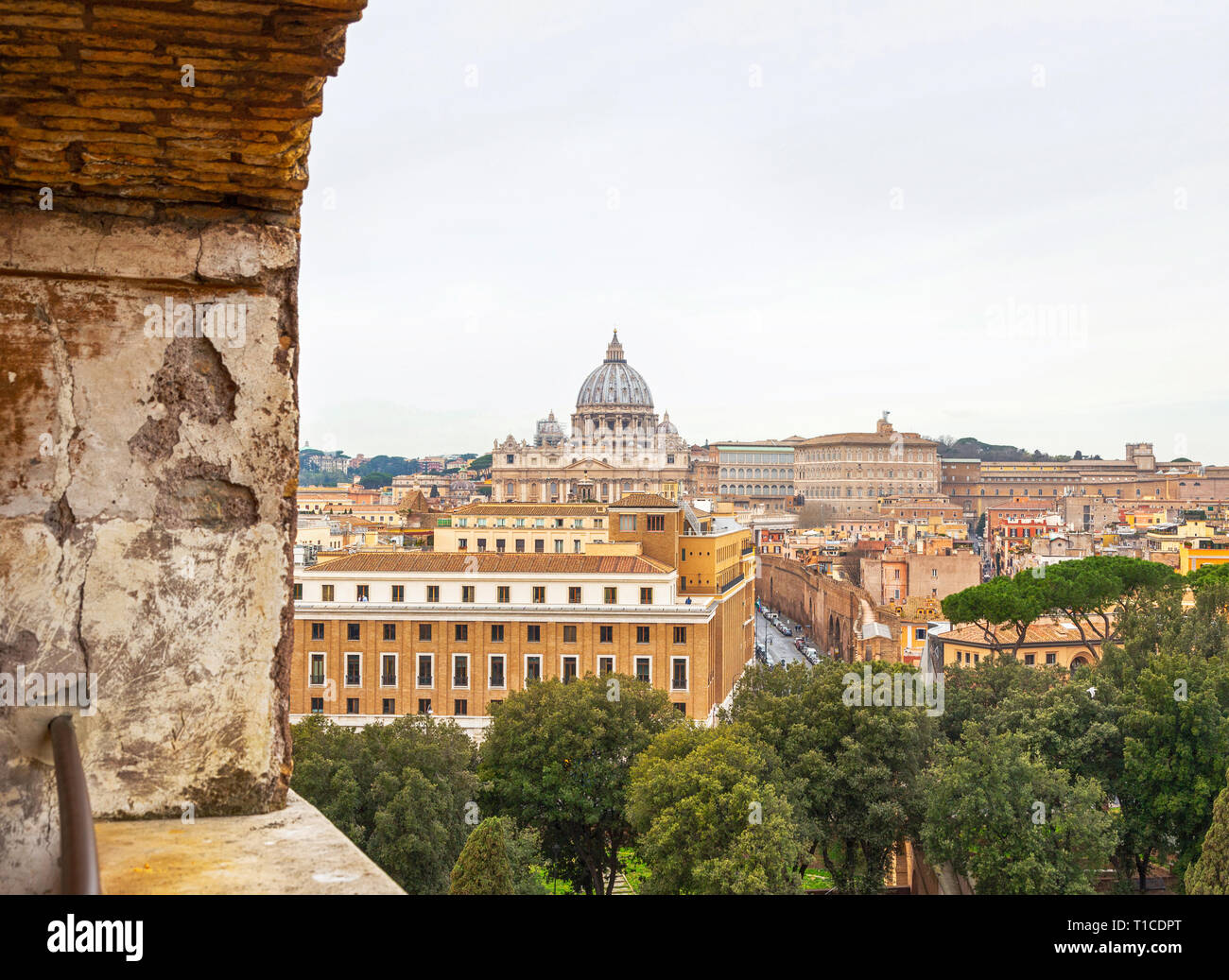 Rome city Vatican skyline view Stock Photo - Alamy