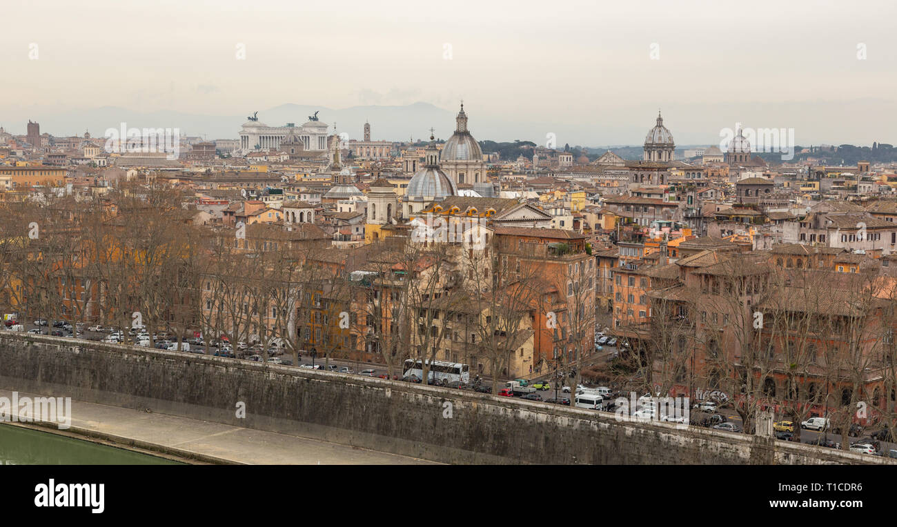 Rome city skyline view Stock Photo - Alamy