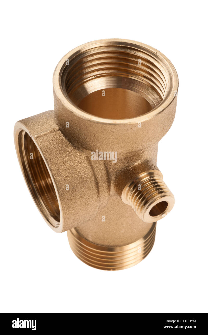 metal fitting for water pipes isolated on white background Stock Photo ...