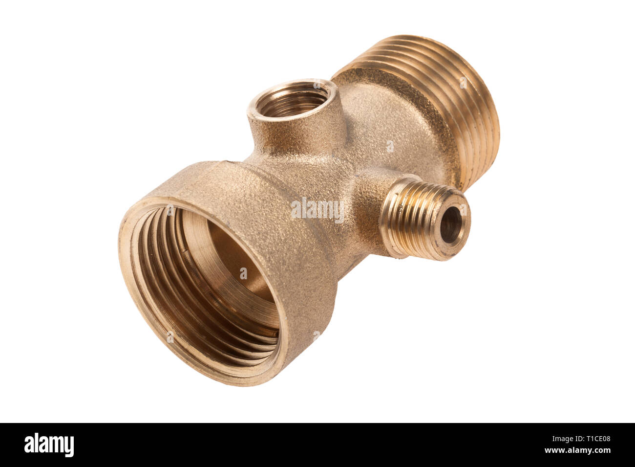 metal fitting for water pipes isolated on white background Stock Photo ...