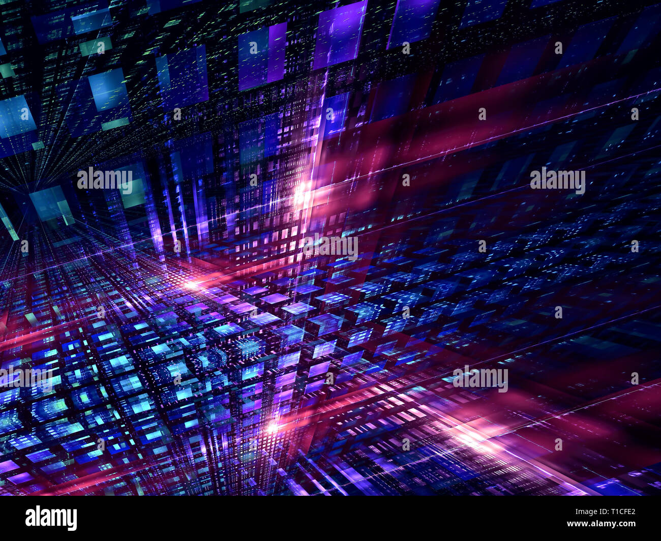 Futuristic structure - tech style abstract digitally generated image ...