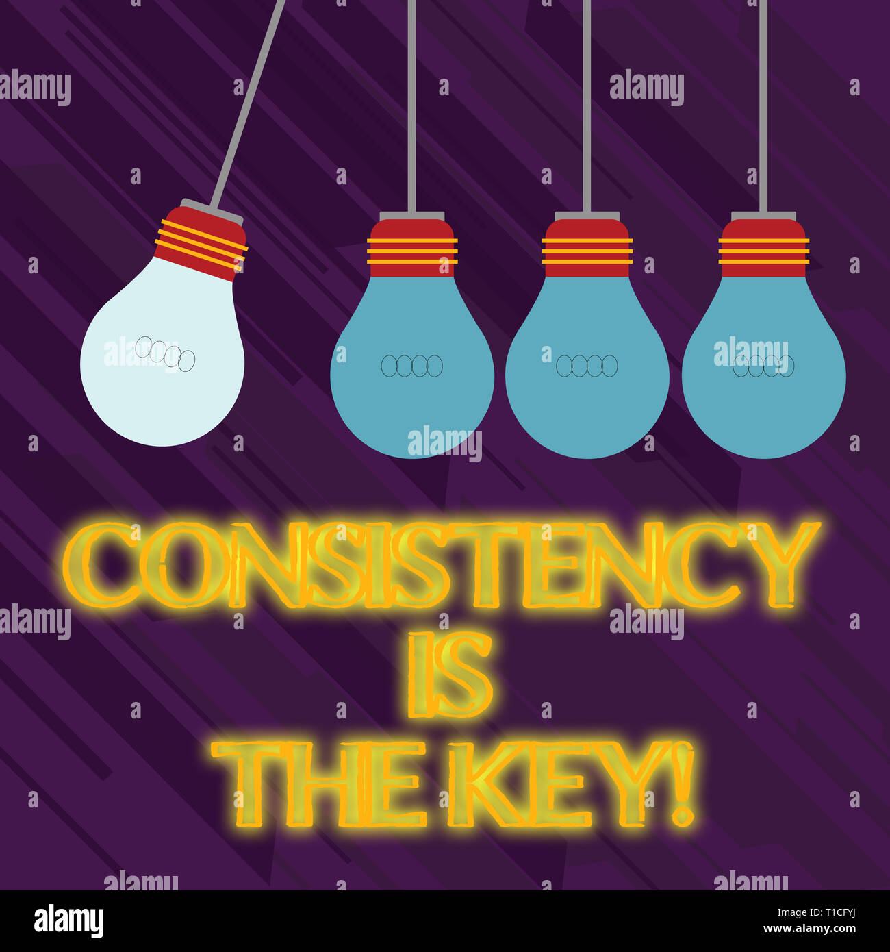 Word writing text Consistency Is The Key. Business photo showcasing by ...