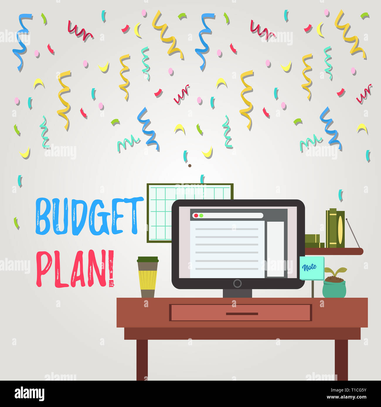 Writing note showing Budget Plan. Business concept for estimate of ...
