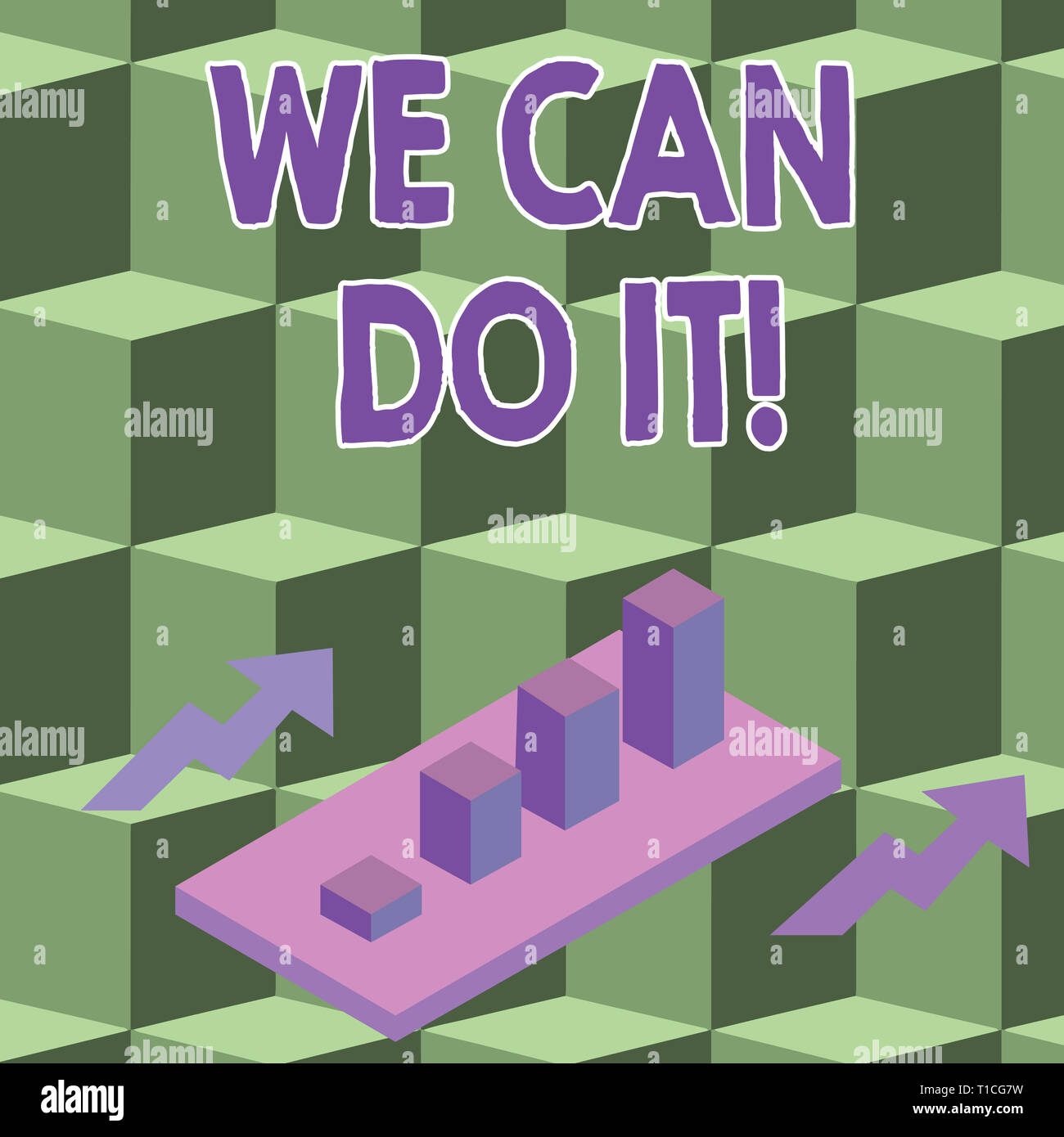 Conceptual hand writing showing We Can Do It. Concept meaning see ...