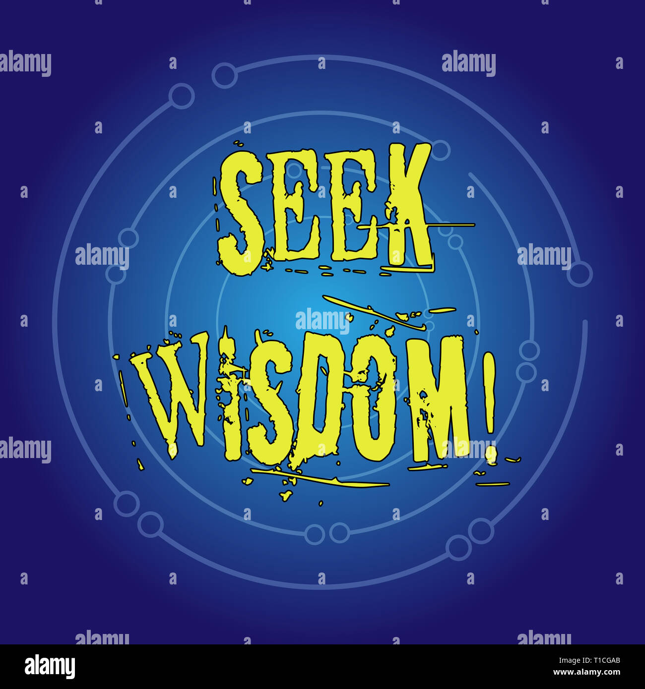 Writing note showing Seek Wisdom. Business concept for ability to think ...