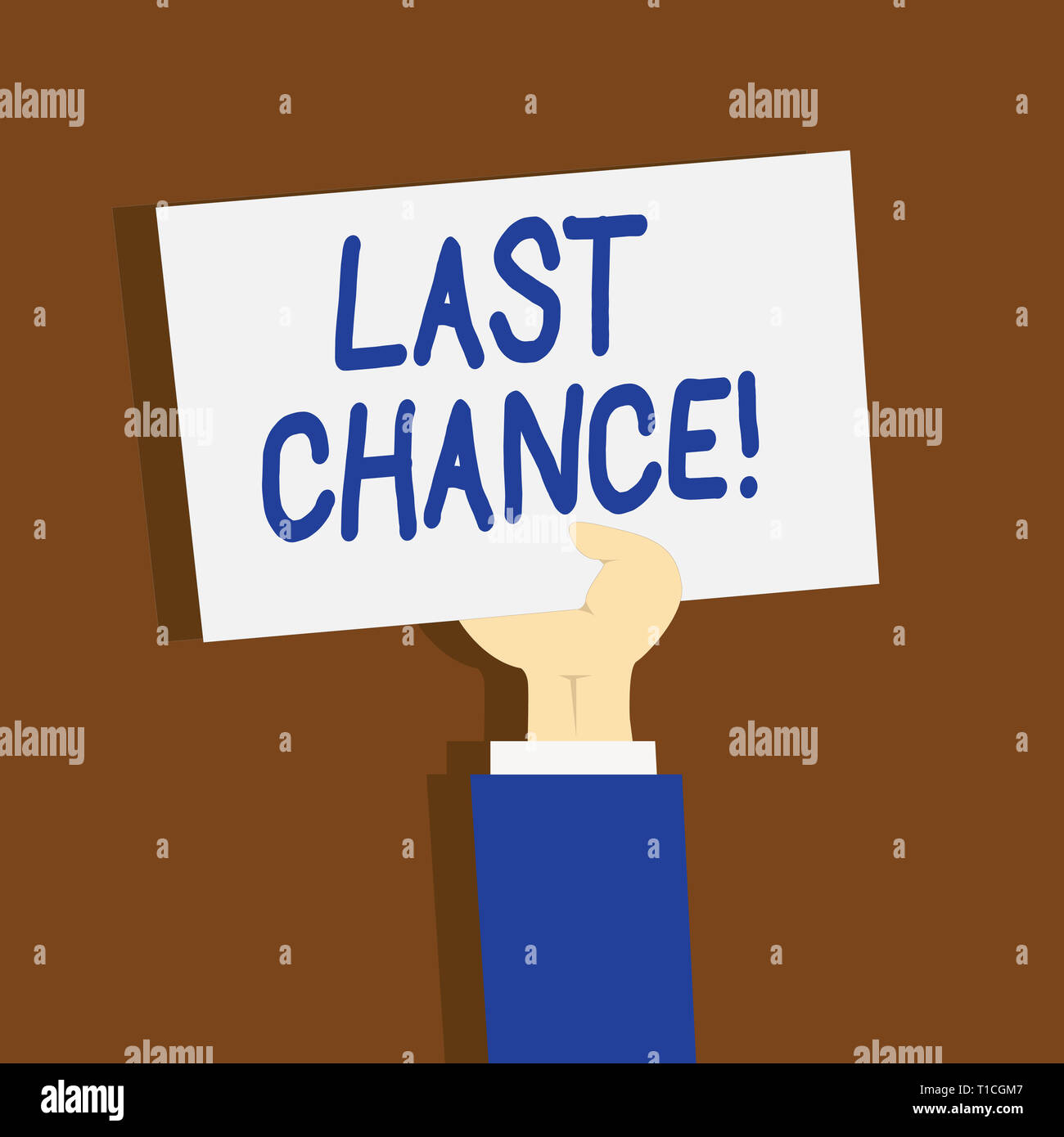 Writing note showing Last Chance. Business concept for final ...