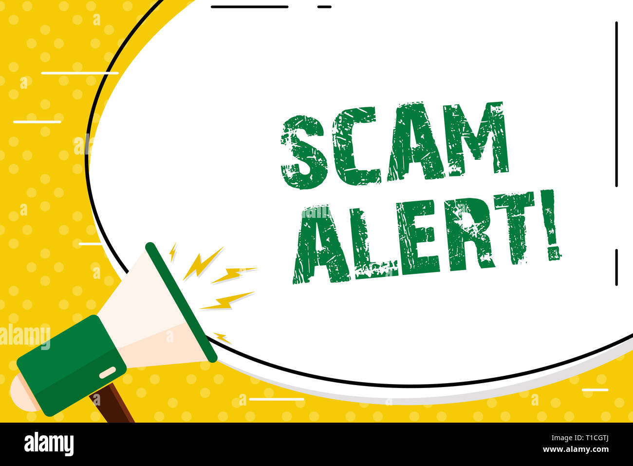 Writing note showing Scam Alert. Business concept for illegal trick ...