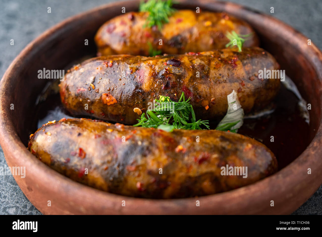 kupati homemade sausage traditional Georgian dish on the georgian ...