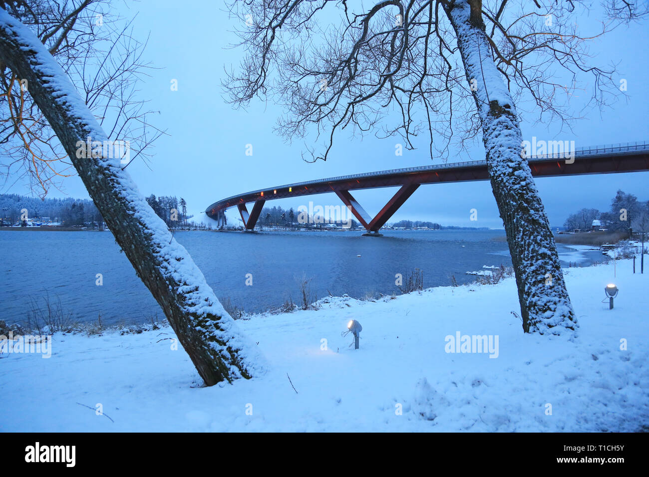 MOTALA 20180120 Vinter i Motala. Motalabron (bro)./ The city of Motala ...