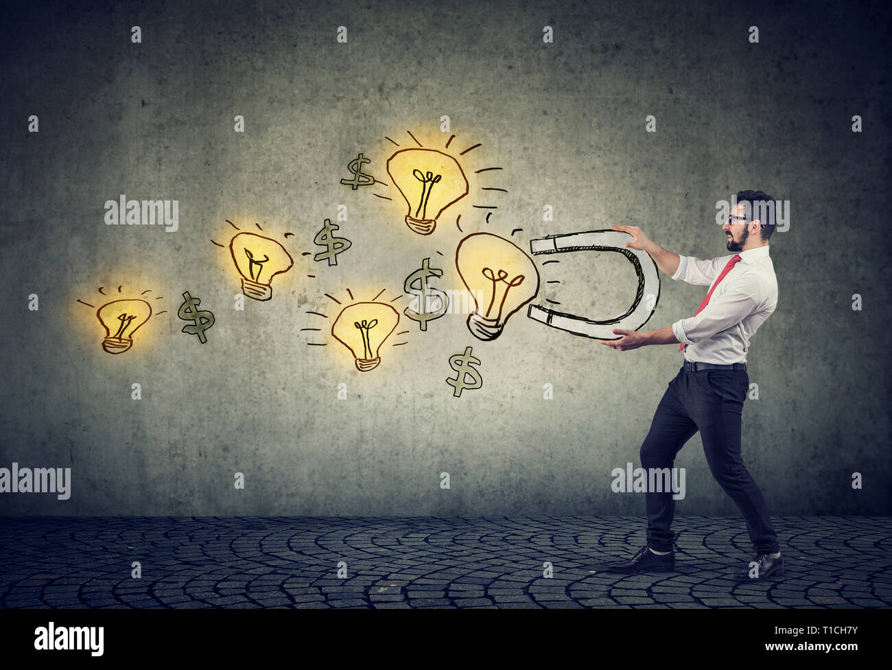 Light bulbs bright idea, marketing hi-res stock photography and images ...