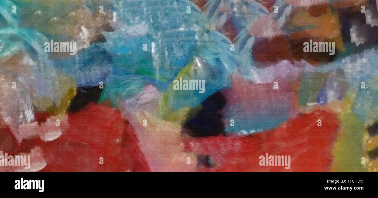 Abstract Painting Pastel Mediterranean Colors Stock Photo - Alamy