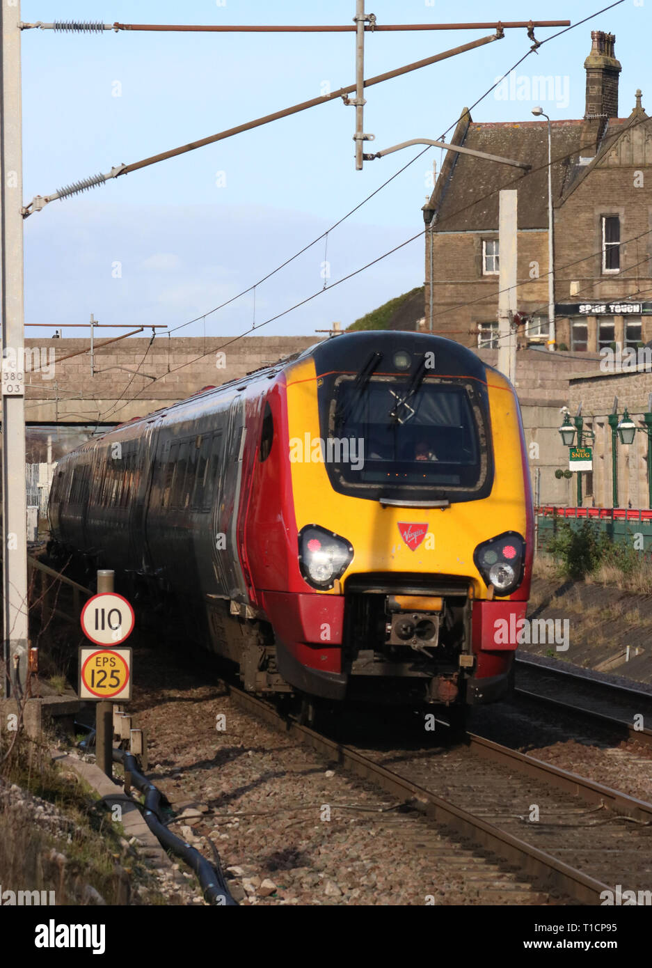 Virgin West Coast voyager diesel multiple unit train passing through ...