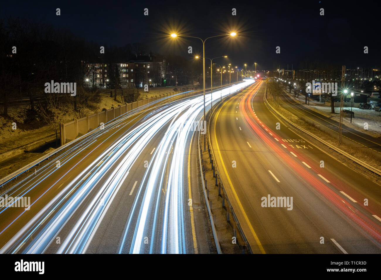 Night motorway hi-res stock photography and images - Alamy