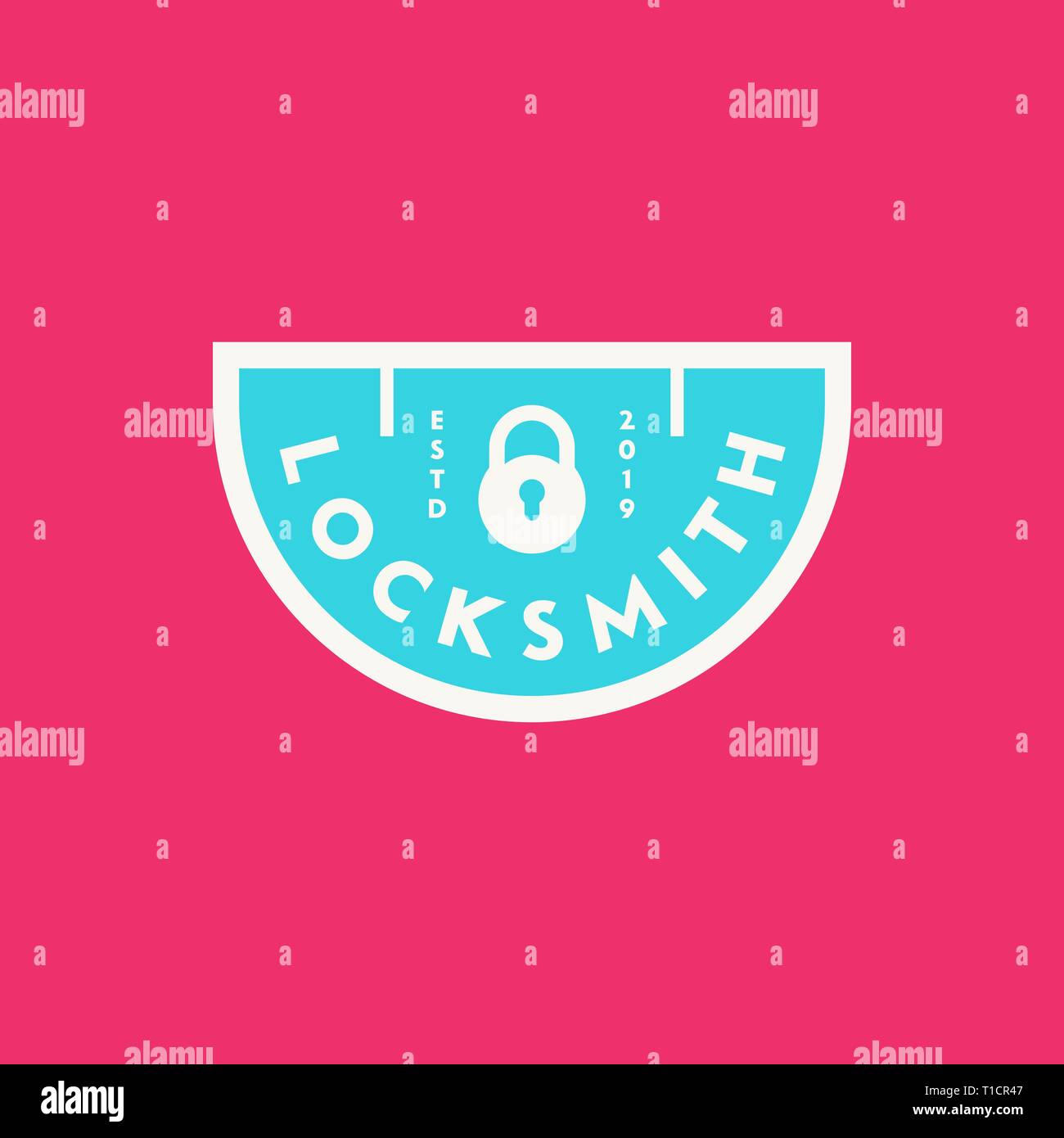 vintage locksmith logo. retro styled key cutting service emblem, badge ...