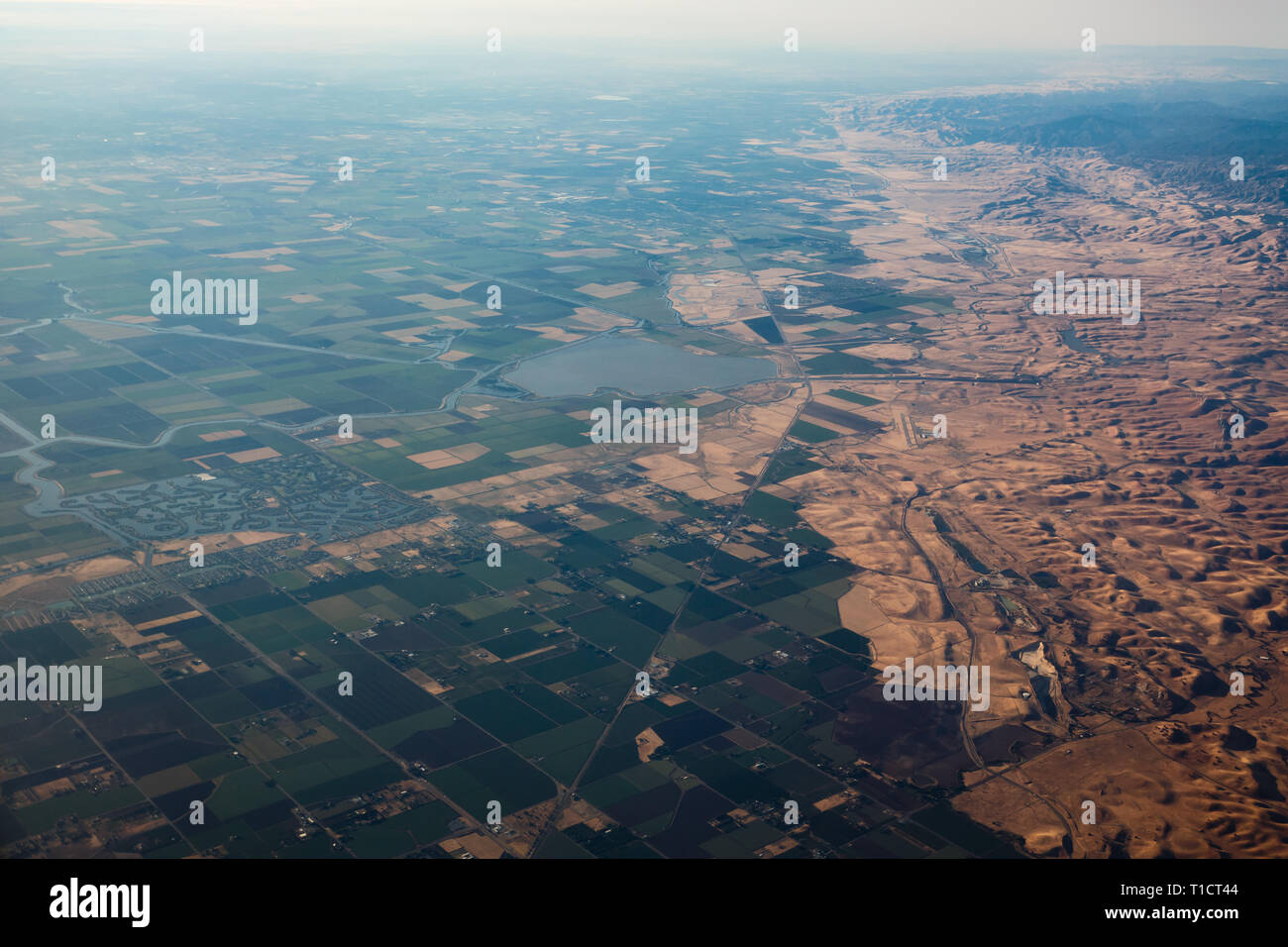 Aerial view of rural cultivated landscape near Seattle Stock Photo - Alamy