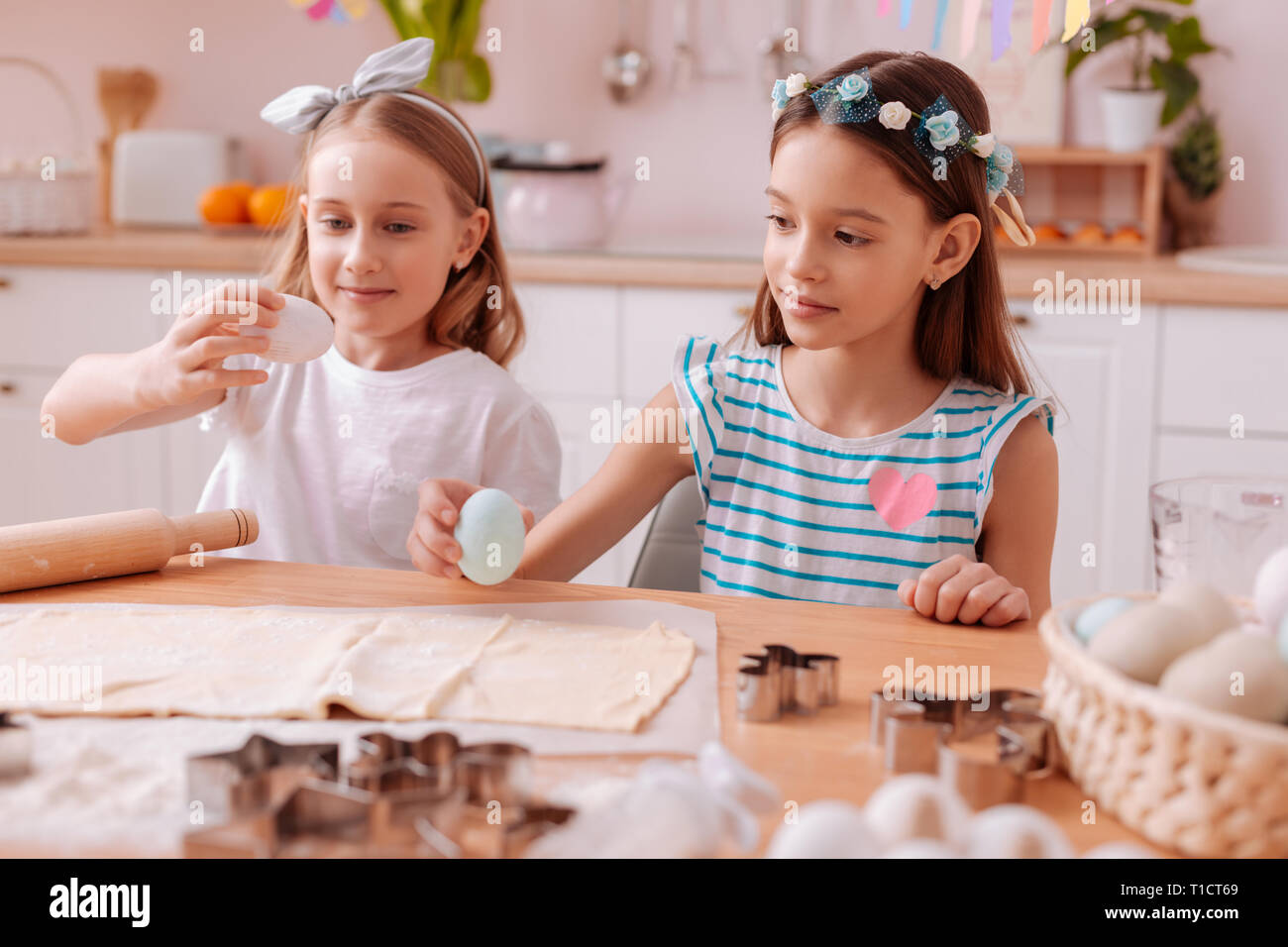 Amazing girls spending weekends together at home Stock Photo - Alamy