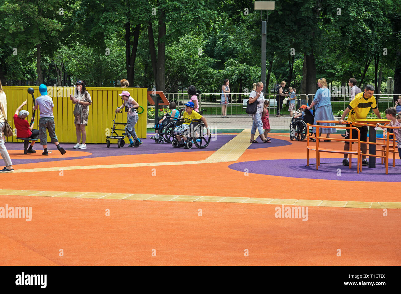 Dnipro, Ukraine - June 27, 2018: Children with special educational ...