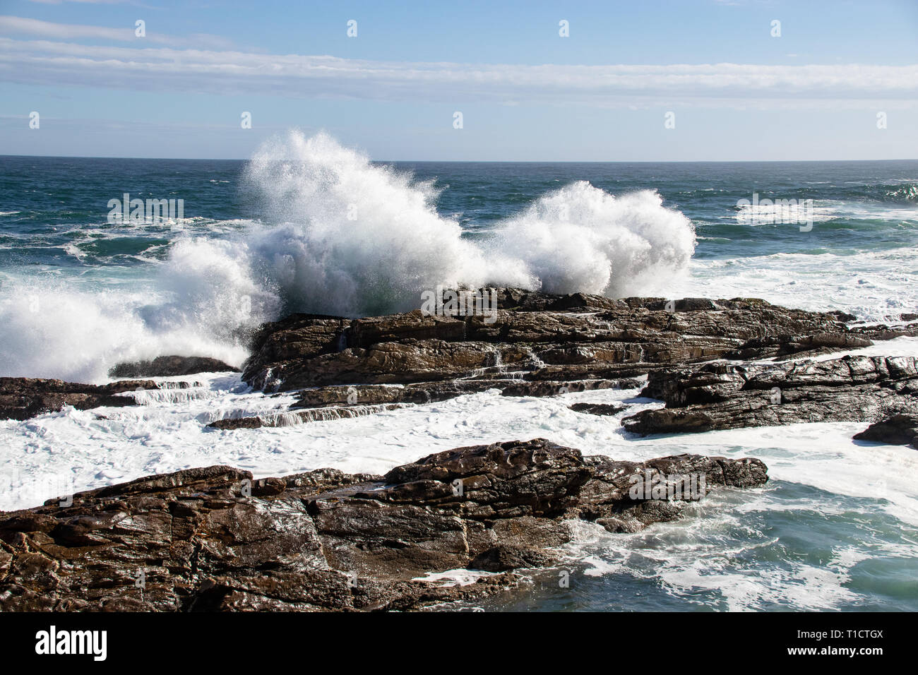 Ocean water splash isolated on black hi-res stock photography and ...