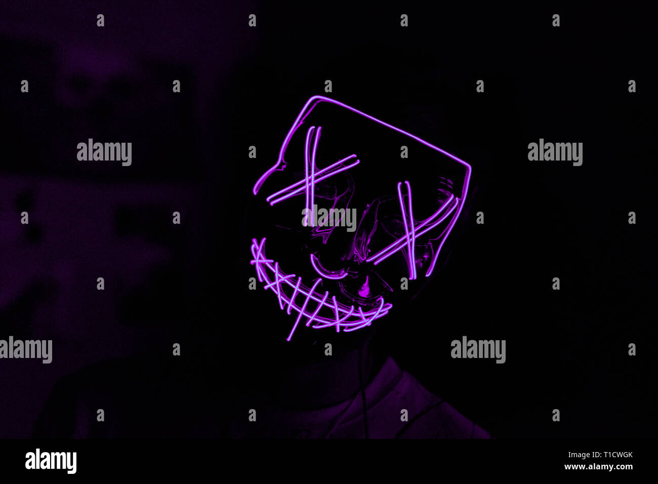 an horror purge mask for carnival Stock Photo - Alamy