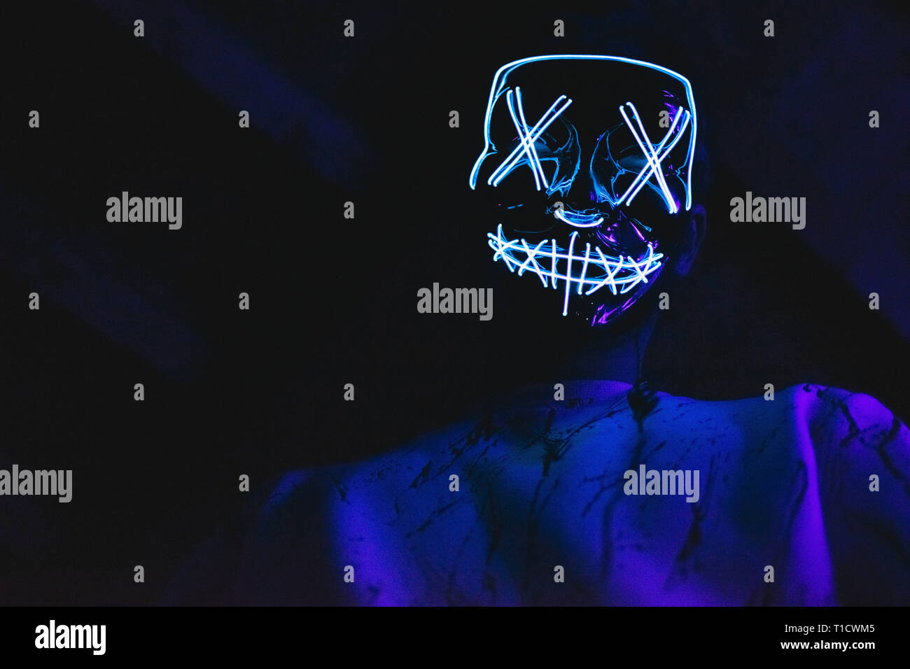 an horror purge mask for carnival Stock Photo - Alamy
