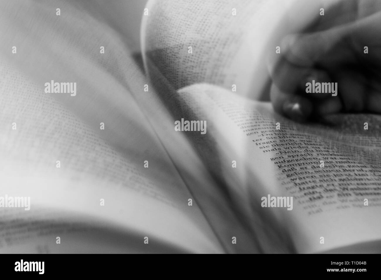 Deep in a book Black and White Stock Photos & Images - Alamy