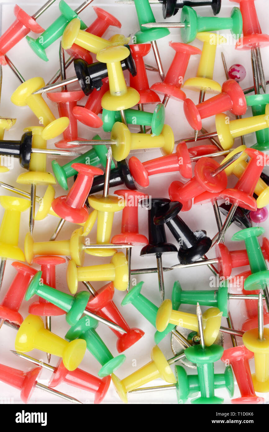 Pile of push pins hi-res stock photography and images - Alamy