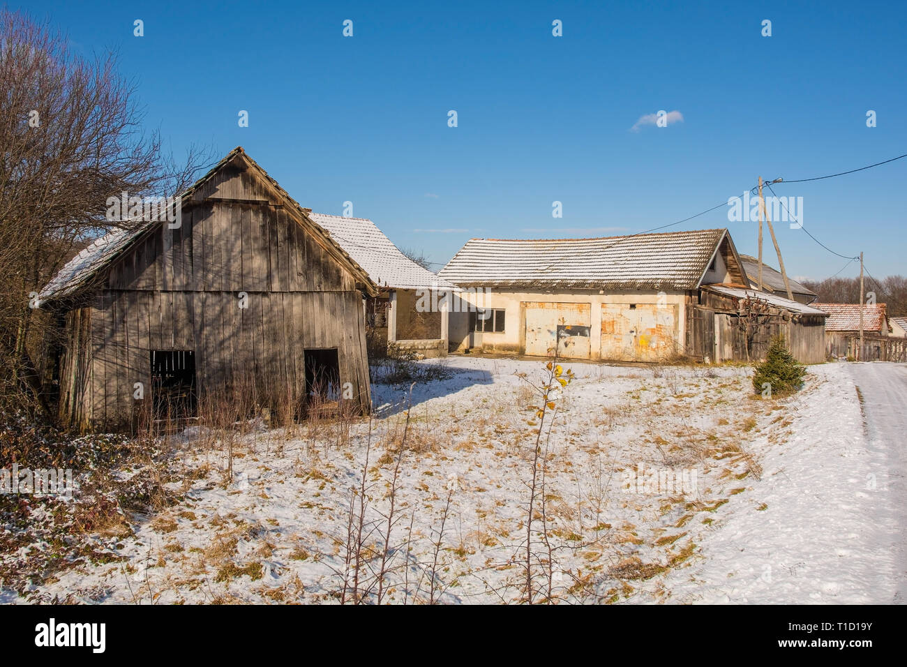 The small village of Vojnic in Karlovac County, central Croatia Stock ...