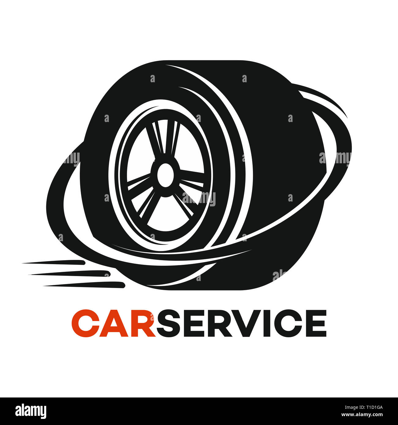 wheel and car service logo Stock Photo - Alamy