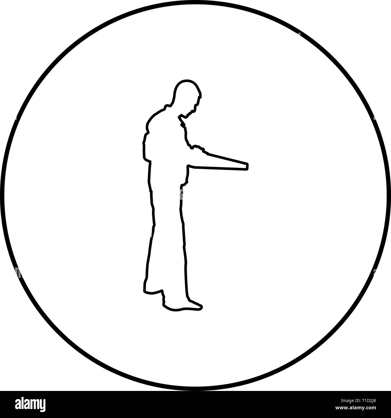 Hand saw person Black and White Stock Photos & Images - Alamy