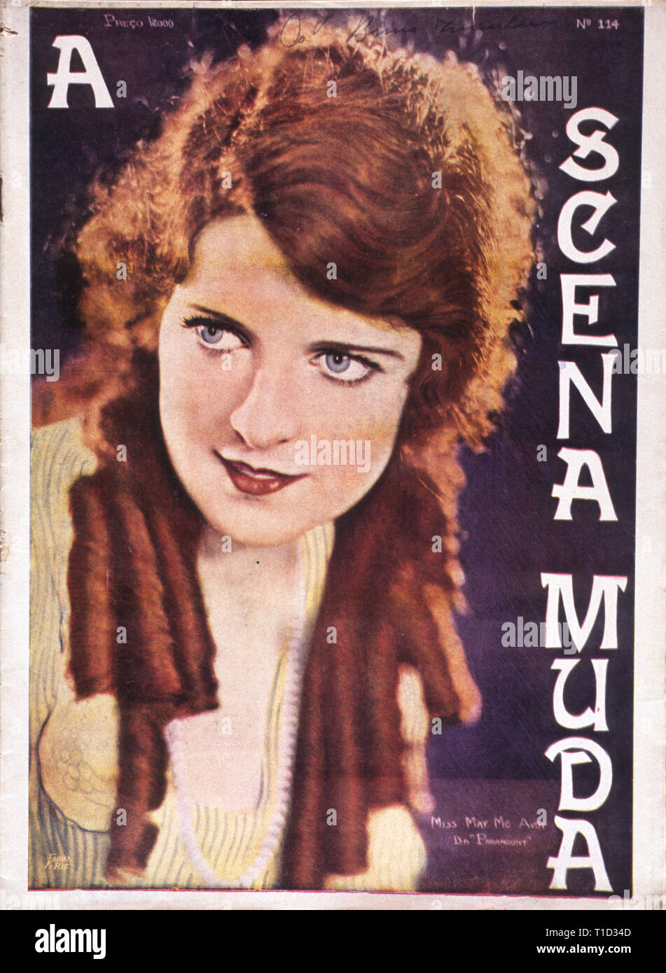 A scena muda, 114, 1923, May Mc Avoy, The first brasilian movie ...