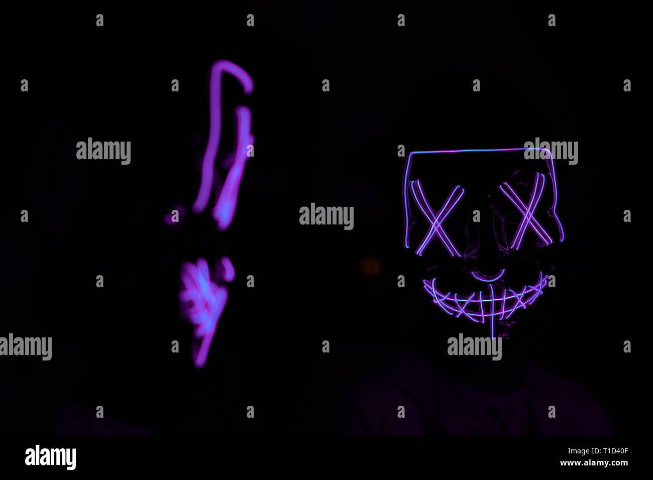 an horror purge mask for carnival Stock Photo - Alamy