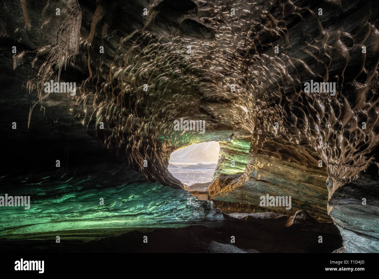 Inside glacier ice cave tunnel hi-res stock photography and images - Alamy