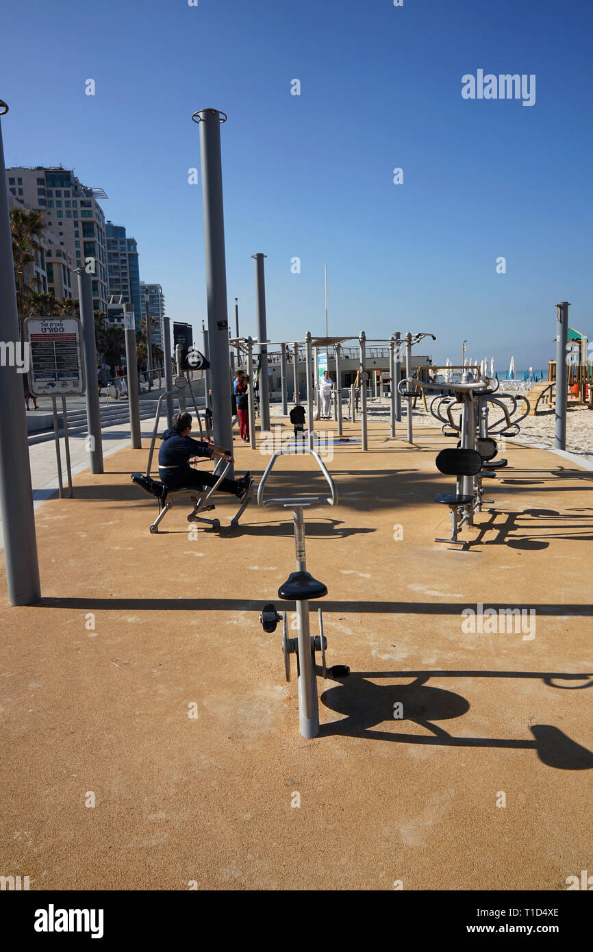 ISRAEL - TEL AVIV SEAFRONT - TEL AVIV BEACHFRONT - BUILDINGS RISING ON ...