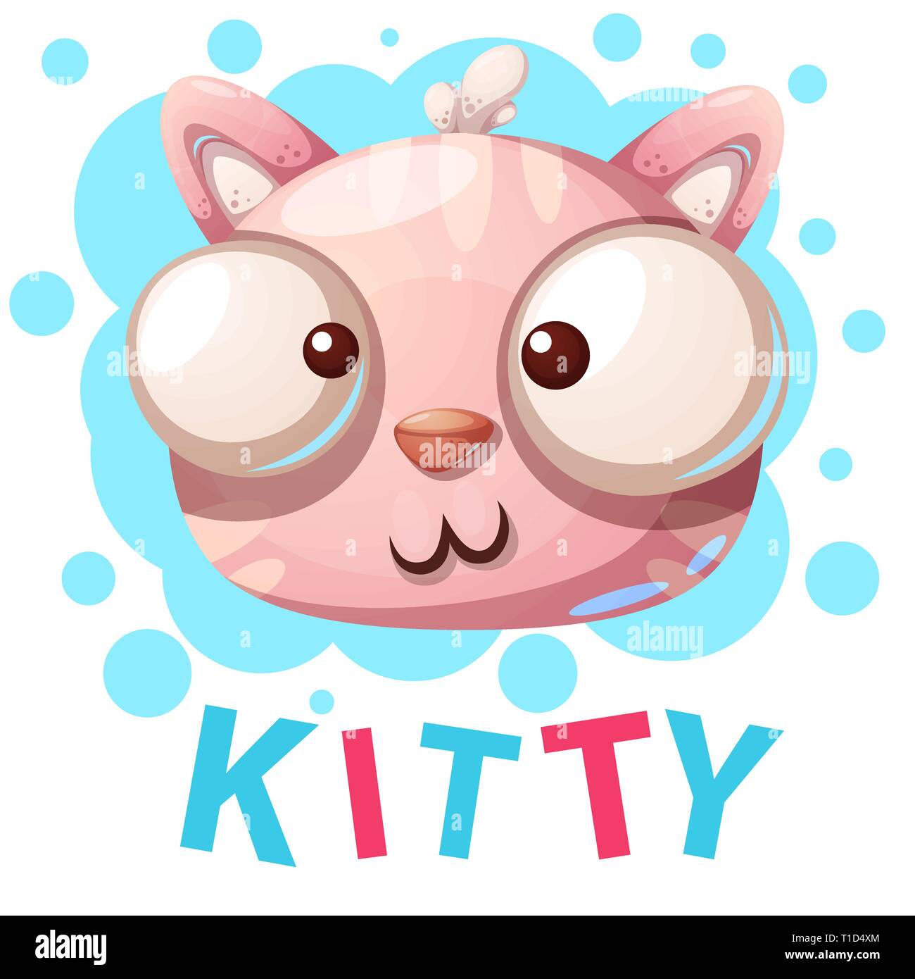 Cute kitty, cat characters - cartoon illustration Stock Vector Image ...