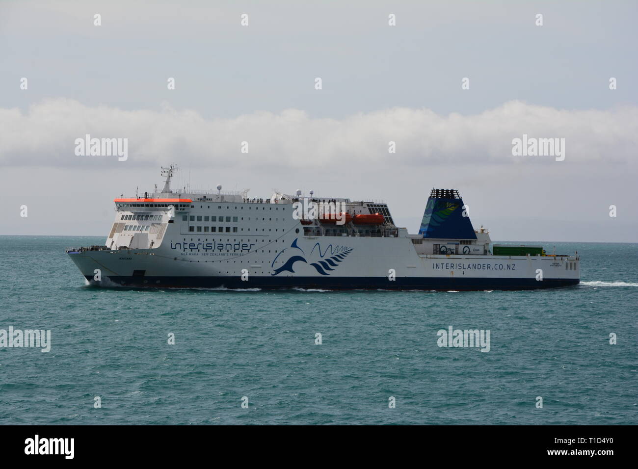 Interislander Ferry crossing Cook Strait, New Zealand Stock Photo - Alamy