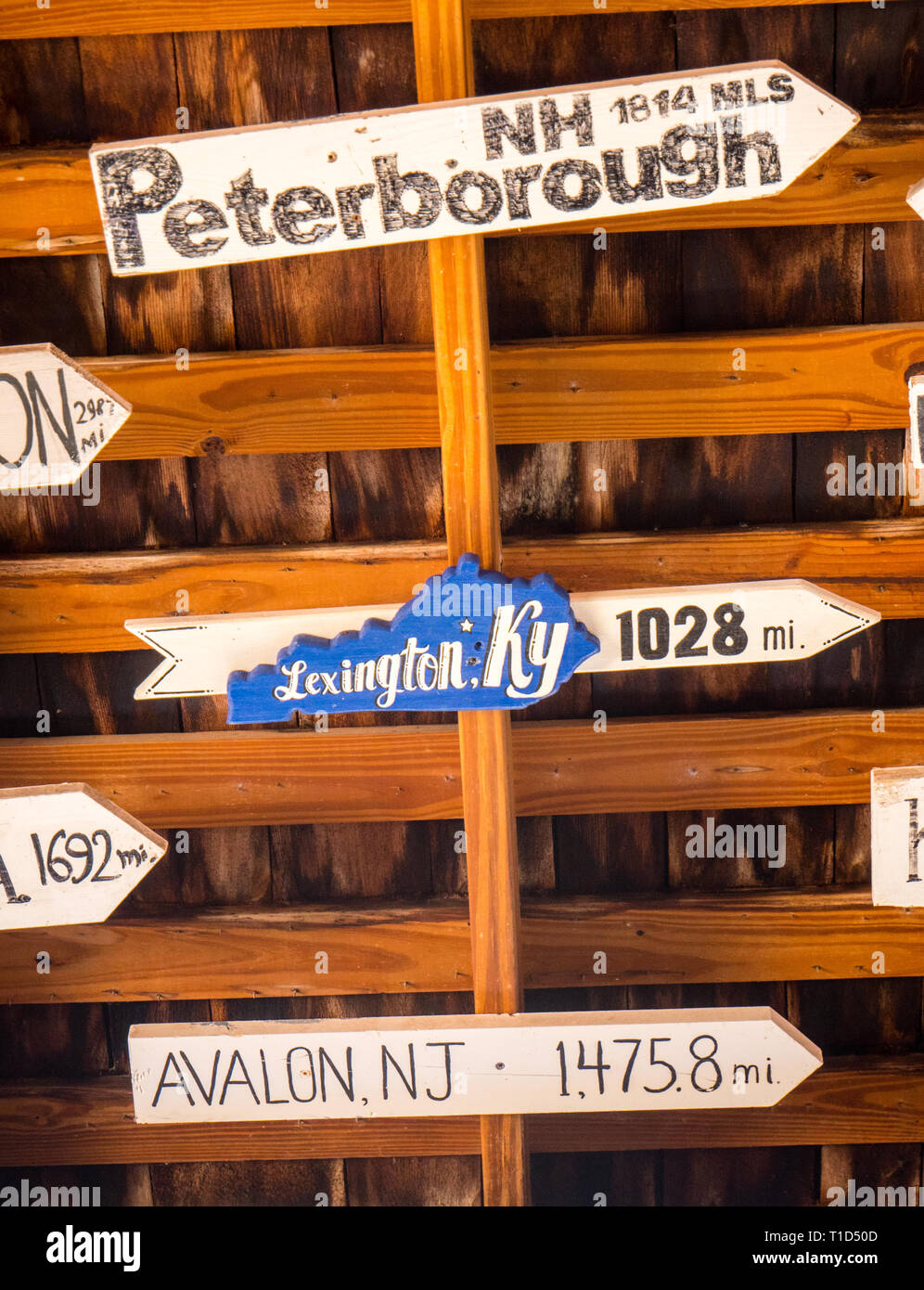 Direction Signs to Other Places, Tippy's Restaurant and Beachside Bar ...