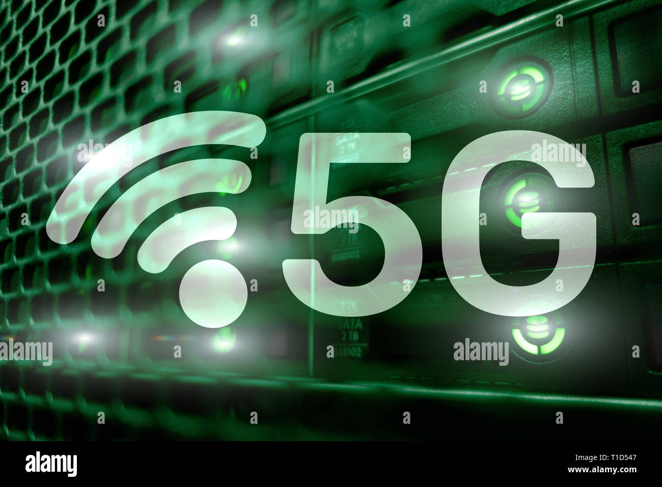 5G Network, 5G internet Connection Concept in digital background. Smart ...