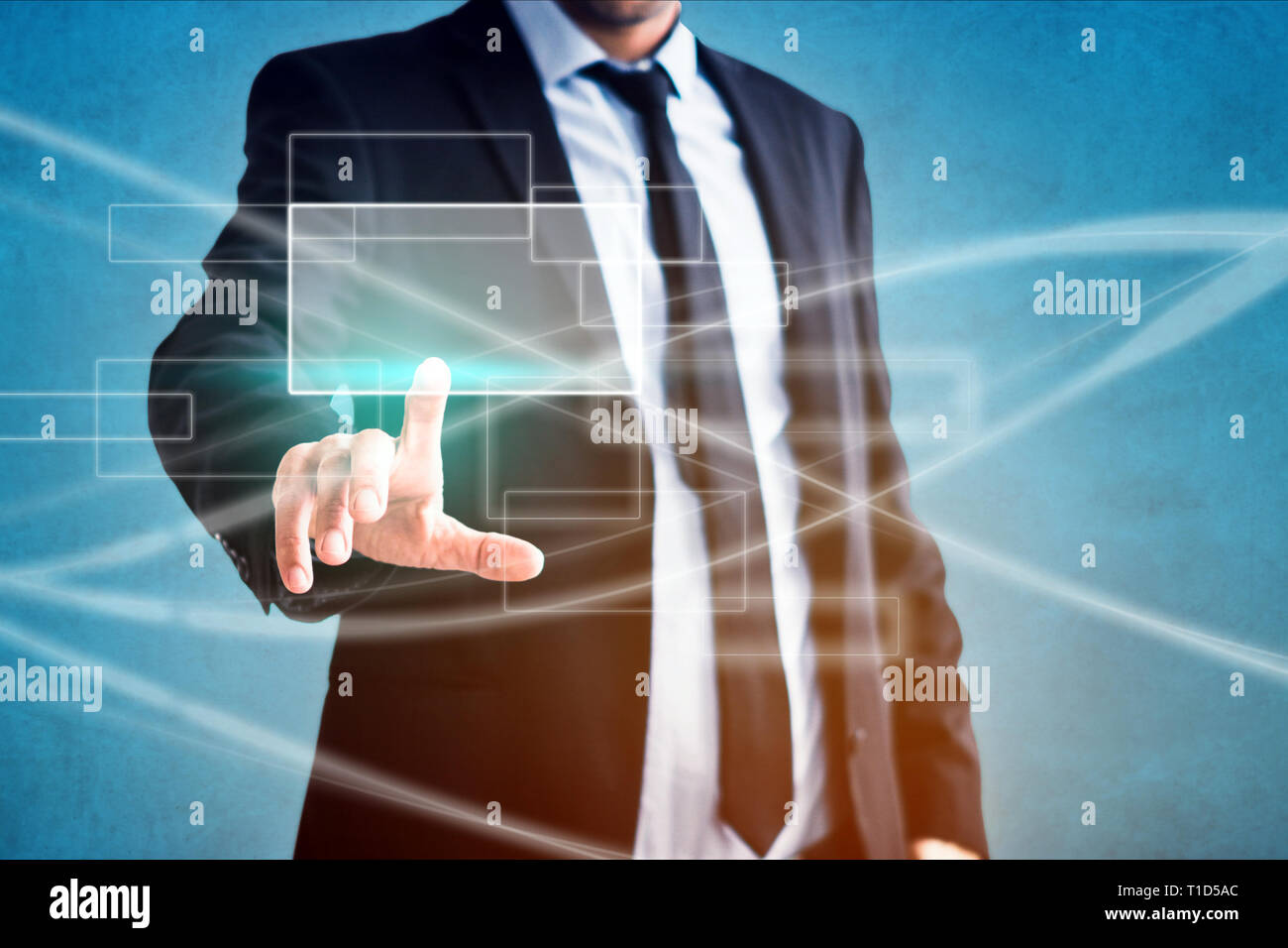 Businessman interface hi-res stock photography and images - Alamy