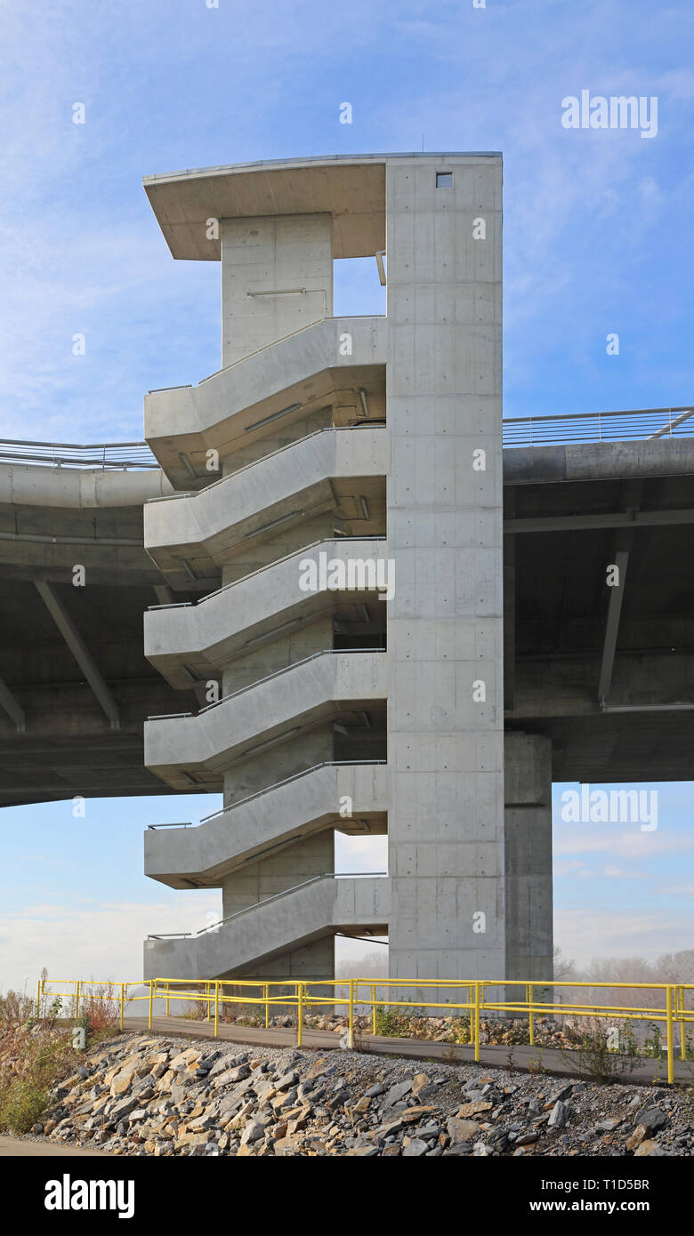 External Concrete Staircase at New Bridge Stock Photo - Alamy