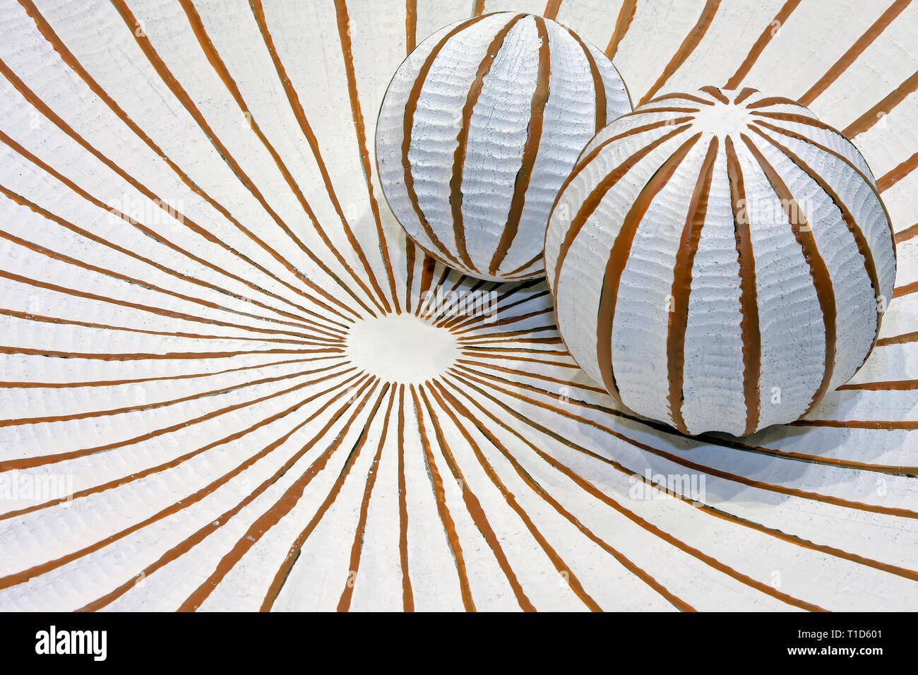 Geometric shape of two balls at plate Stock Photo - Alamy