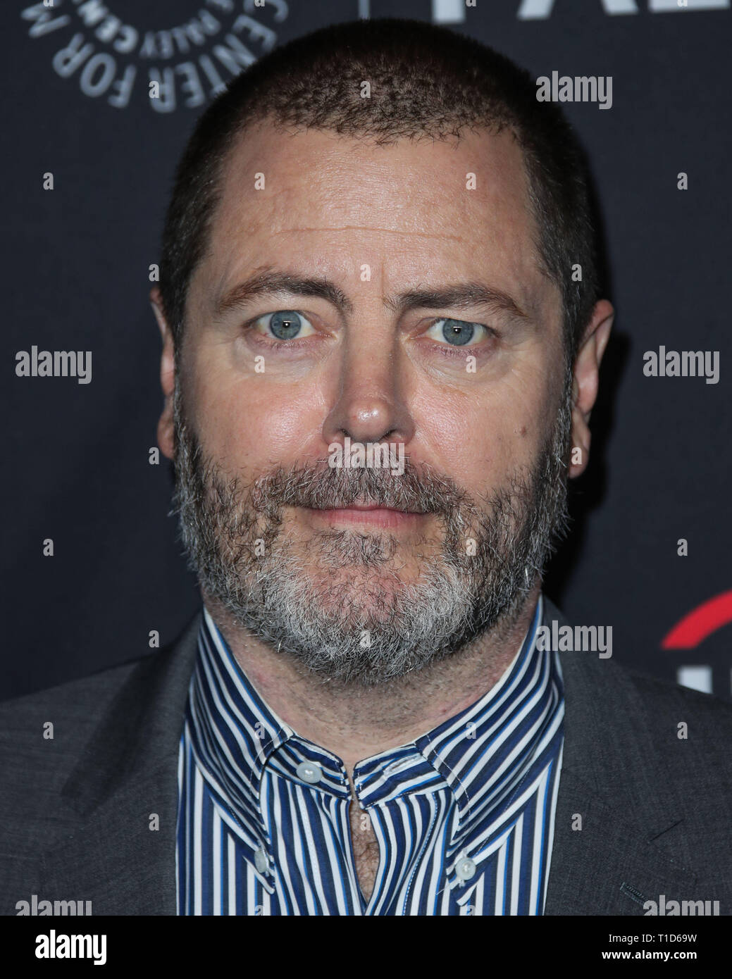 HOLLYWOOD, LOS ANGELES, CA, USA - MARCH 21: Actor Nick Offerman arrives ...