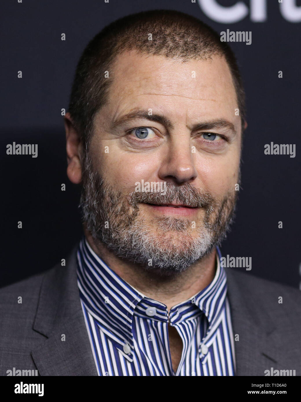 HOLLYWOOD, LOS ANGELES, CA, USA - MARCH 21: Actor Nick Offerman arrives ...