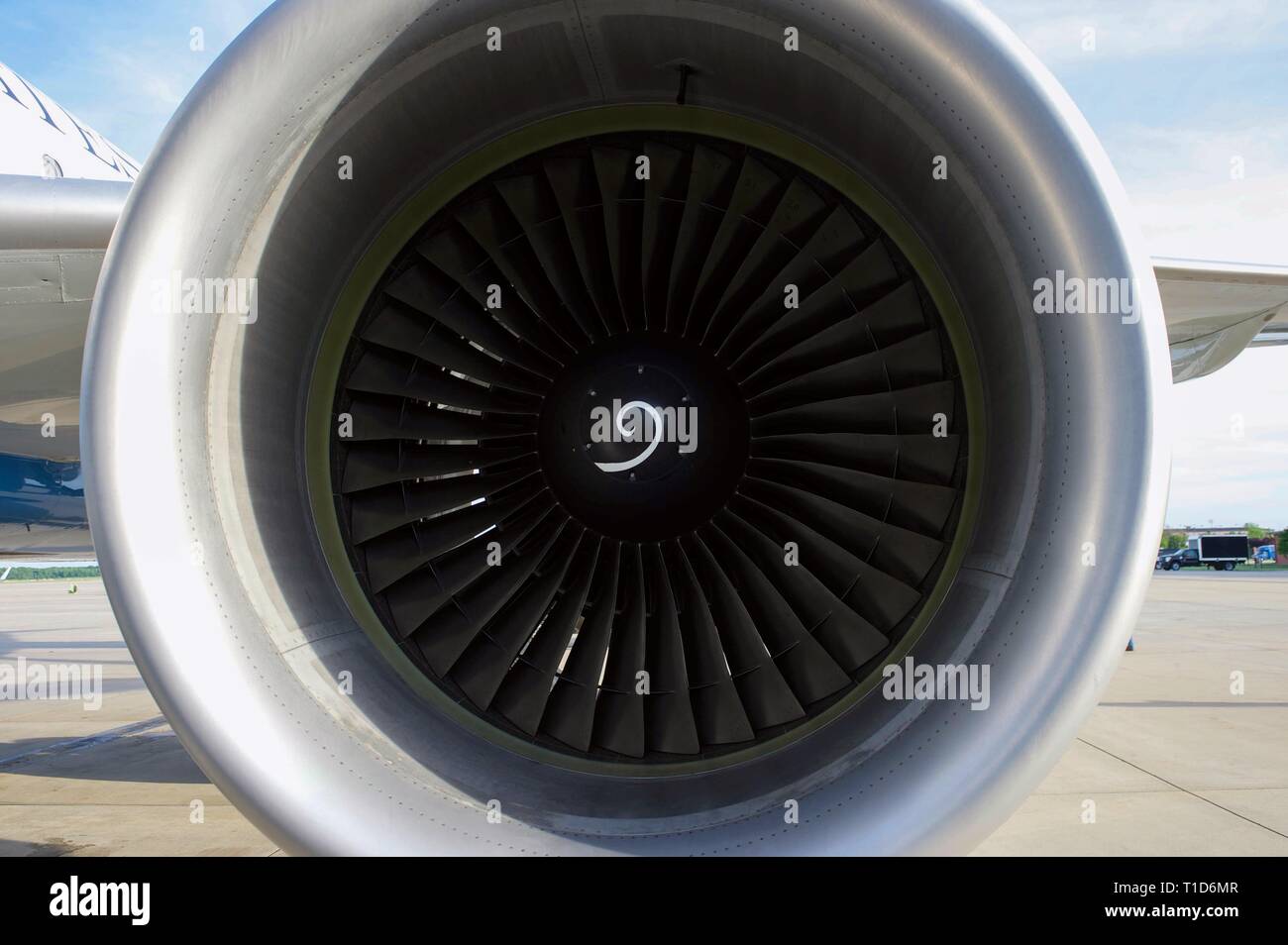 Close up of plane engine Stock Photo - Alamy