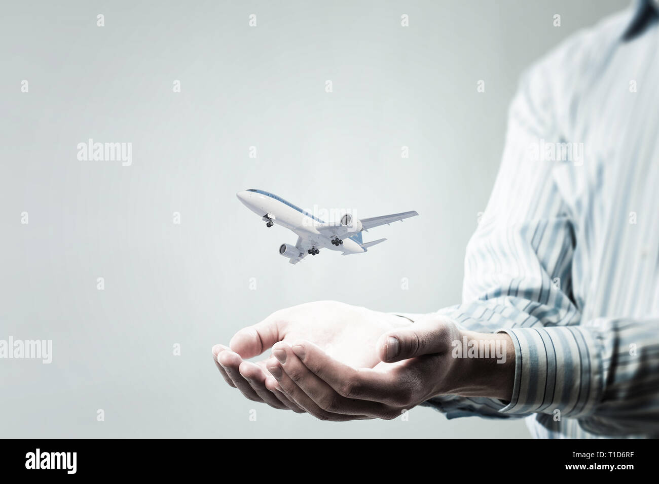 Airplane mini model Stock Photo - Alamy