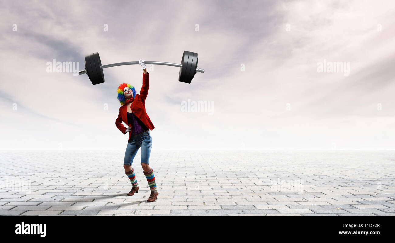 Strong clown hi-res stock photography and images - Alamy