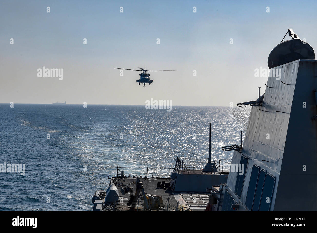 190324-N-JX484-028 ENGLISH CHANNEL (MAR. 24, 2019) An MH-60R Seahawk ...