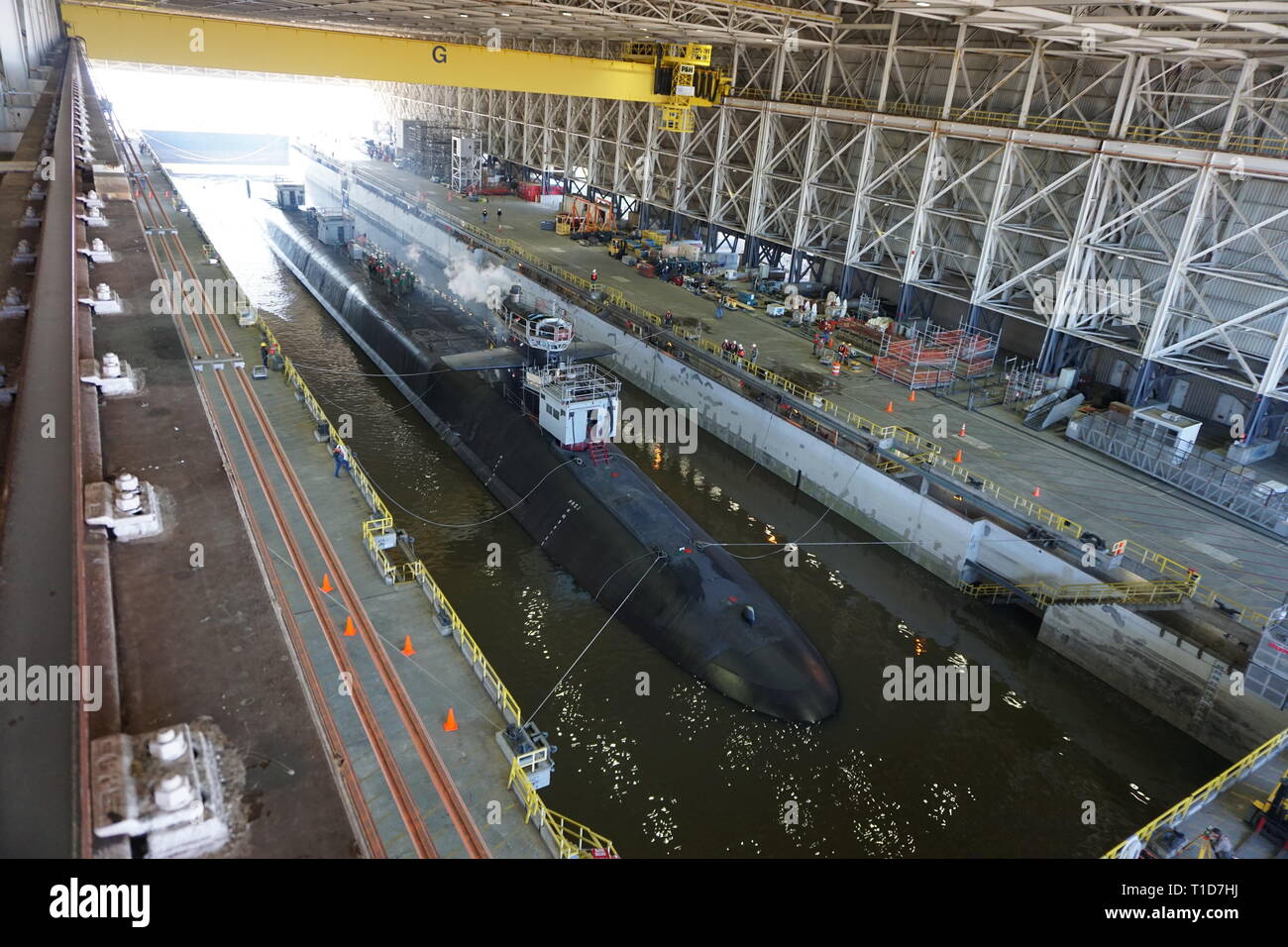 The Ohio-class guided-missile submarine USS Georgia (SSGN 729) prepares ...